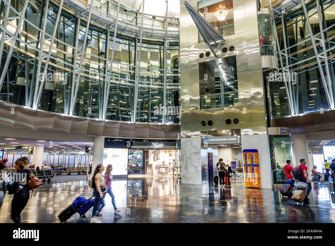 Miami international airport mia terminal concourse gate area atrium hi ...