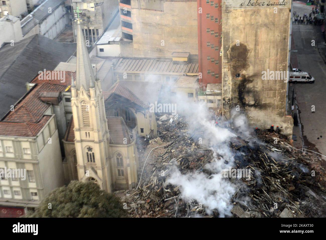 View of building collpsed in Sao Paulo, Brazil, on 2 May 218 ...