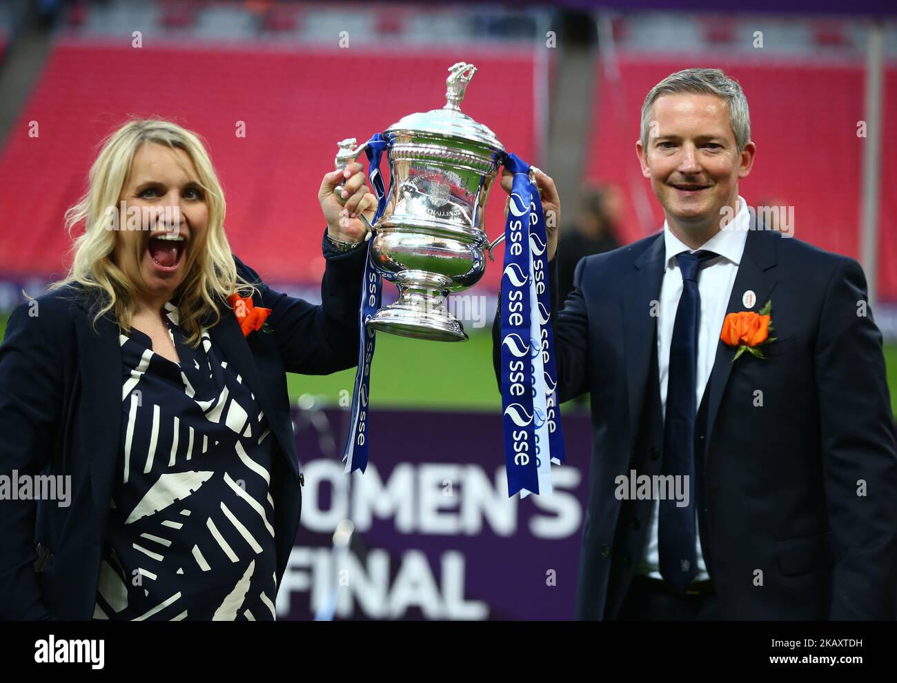L-R Chelsea Ladies Head Coach Emma Hayes and Chelsea Ladies general ...