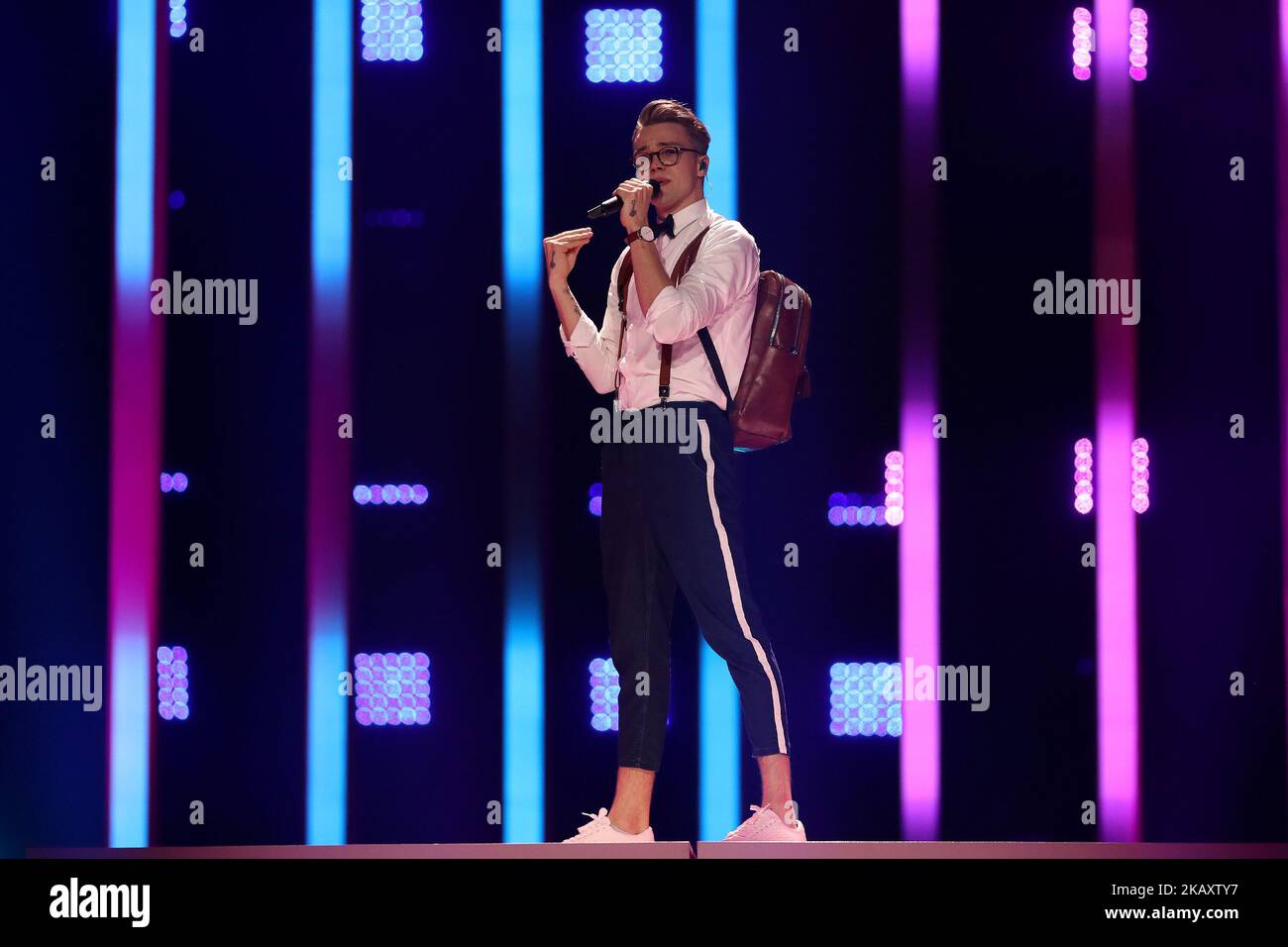 Singer Mikolas Josef of Czech Republic performs during the Dress ...