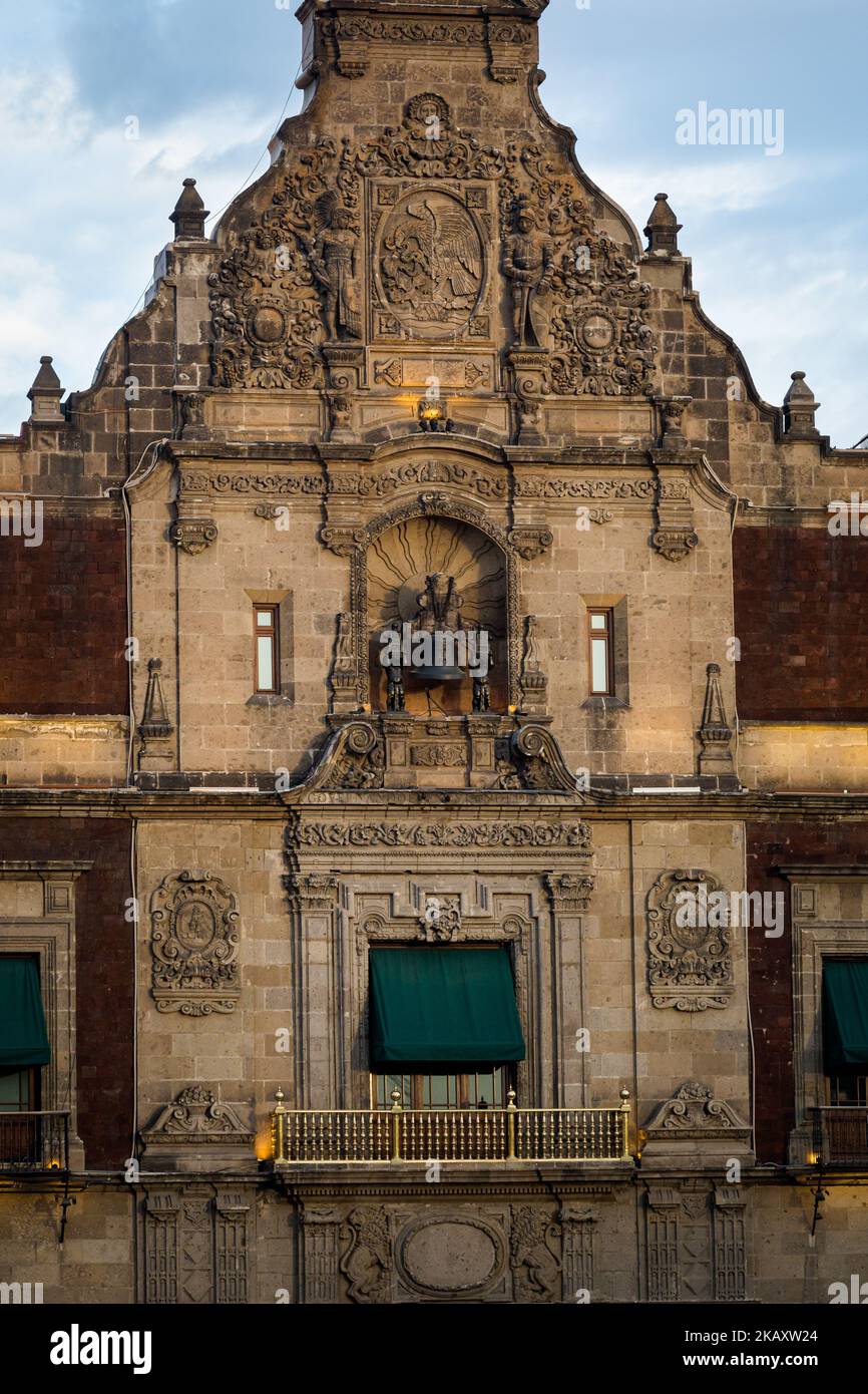 Beautiful detail view on Zocalo square in Ciudad de Mexico Stock Photo ...