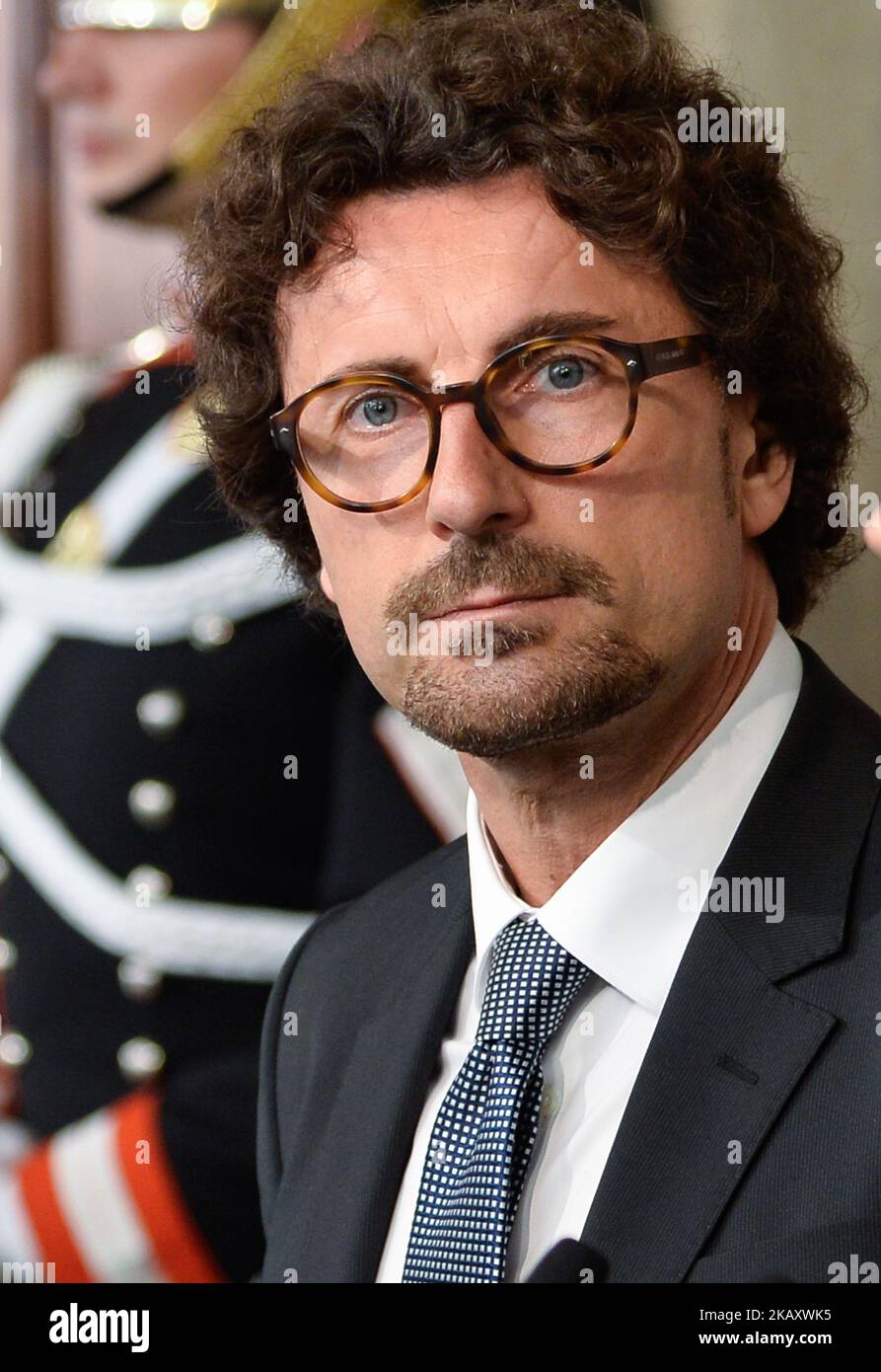 Danilo Toninelli at the end of the Consultations of the President of ...