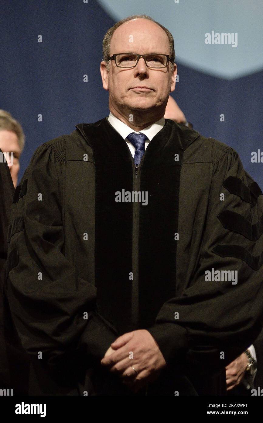 Prince Albert of Monaco delivers a keynote speech on climate change and ...