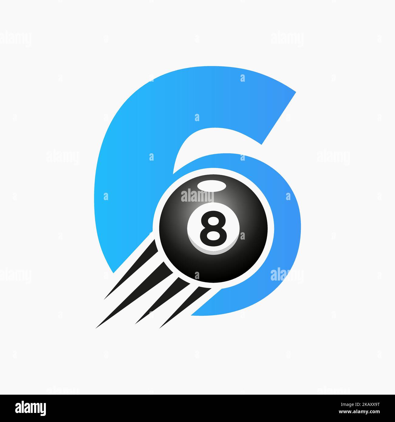 Letter 6 Billiards or Pool Logo Design For Billiard Room or 8 Ball Pool ...