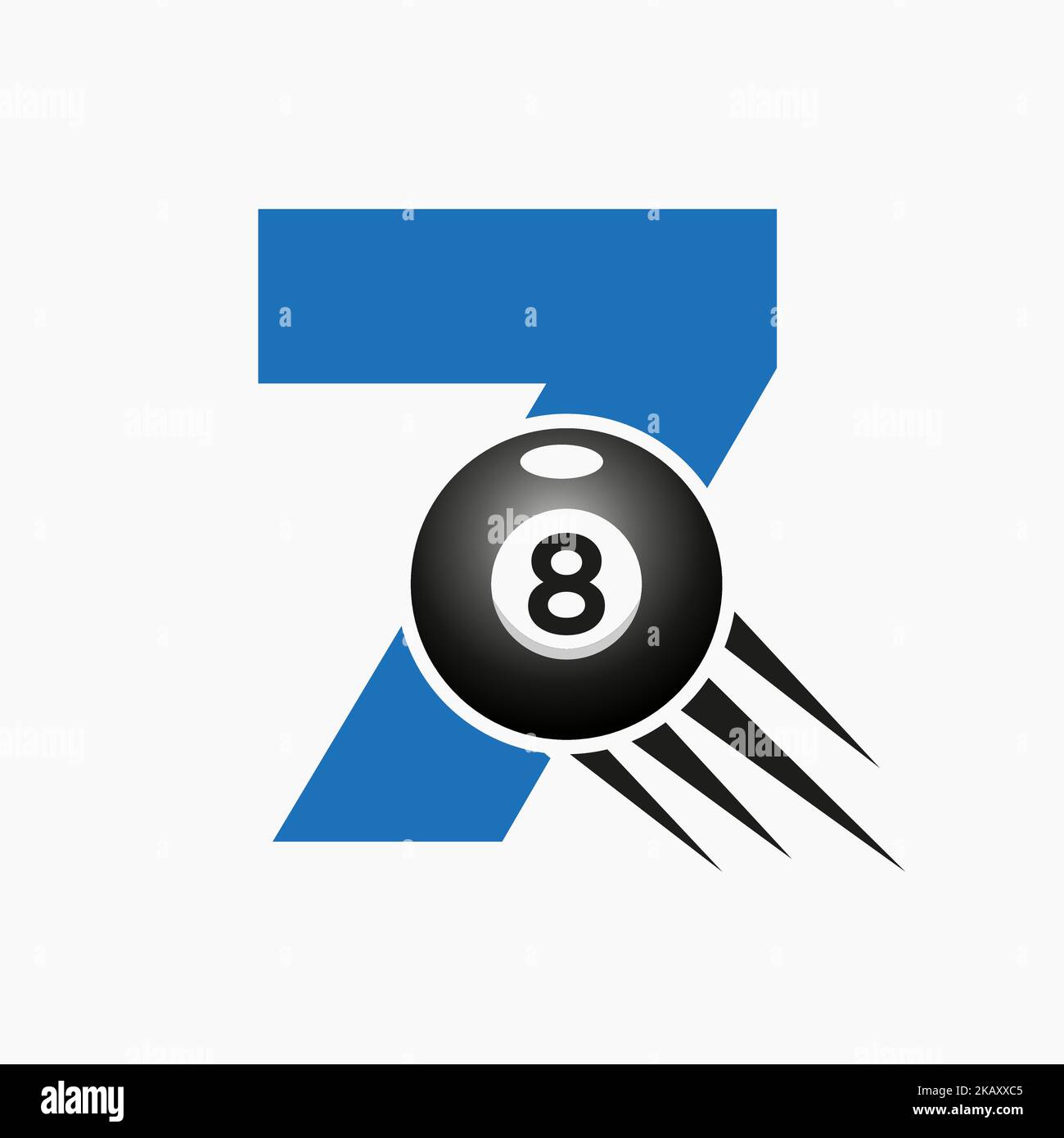 Letter 7 Billiards or Pool Logo Design For Billiard Room or 8 Ball Pool ...