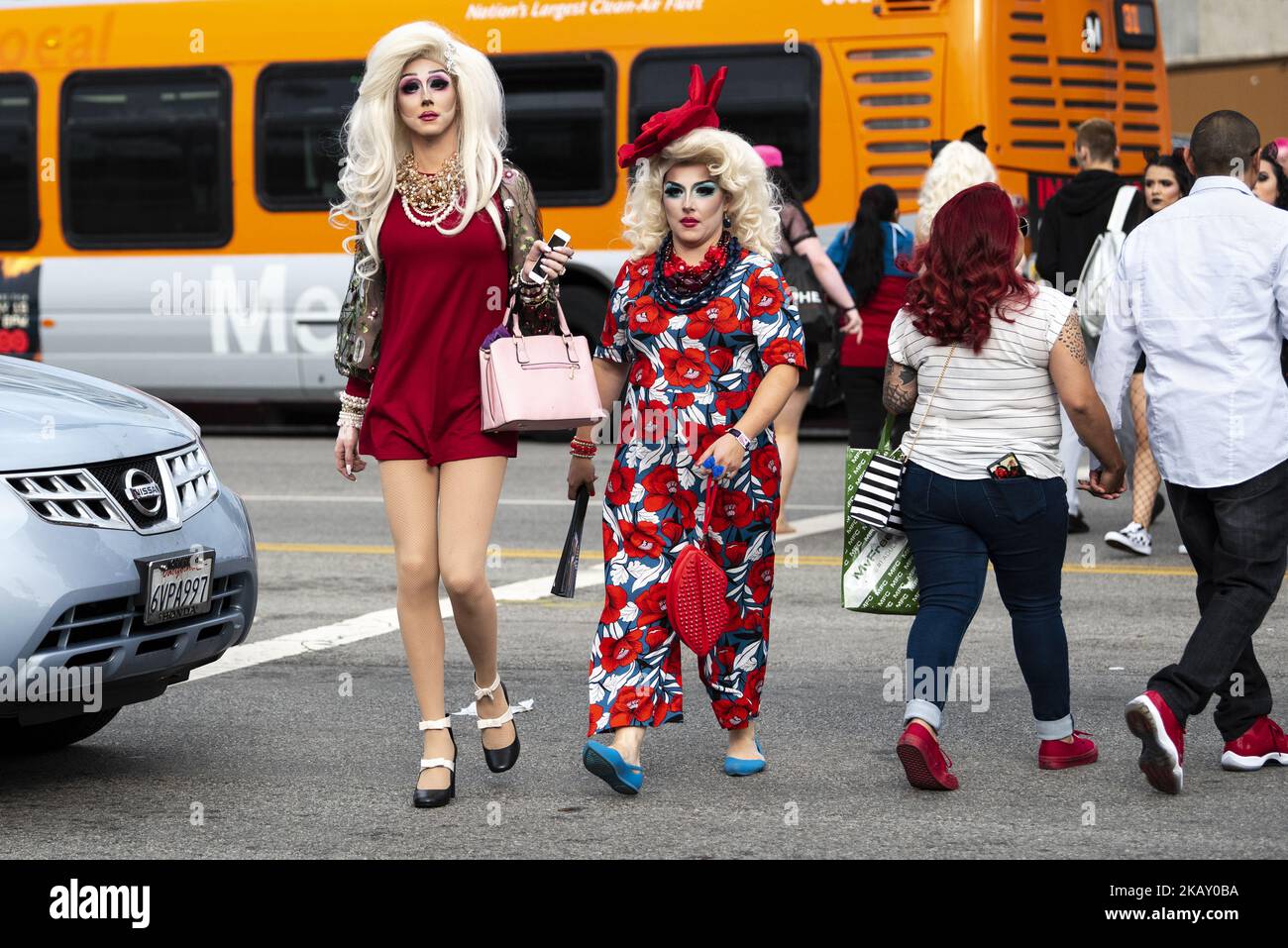 Attendees arrive at RuPaul's DragCon in Los Angeles California on May ...