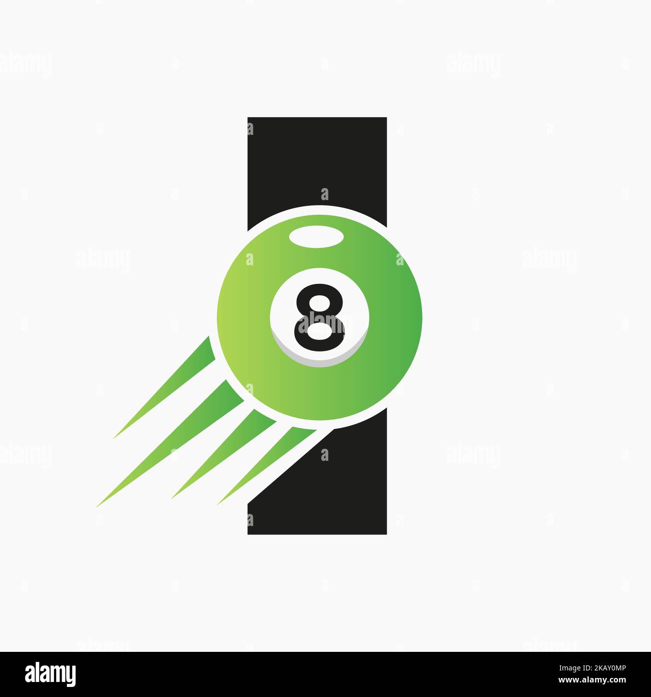 Letter I Billiards or Pool Logo Design For Billiard Room or 8 Ball Pool ...