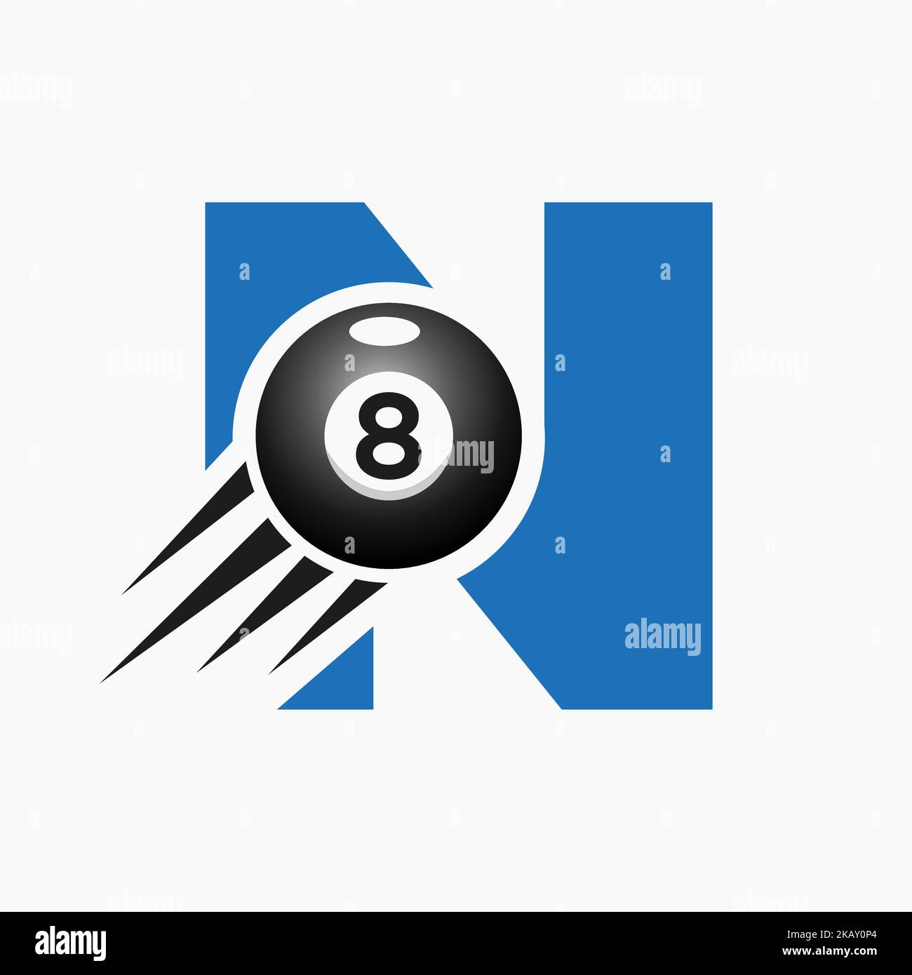Letter N Billiards or Pool Logo Design For Billiard Room or 8 Ball Pool ...