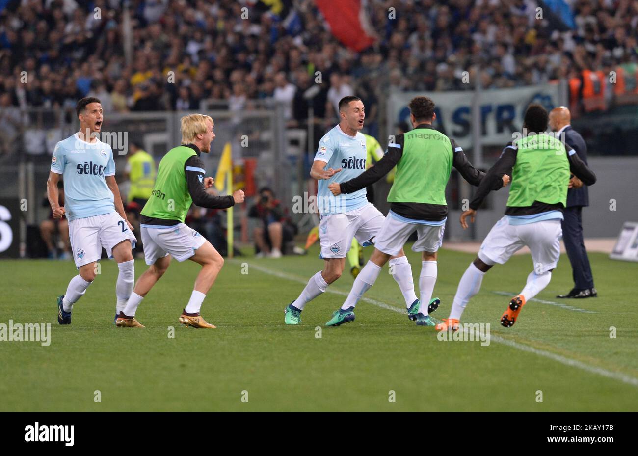 Adam Marusic celebrates after scoring a goal 1-0 during the Italian ...