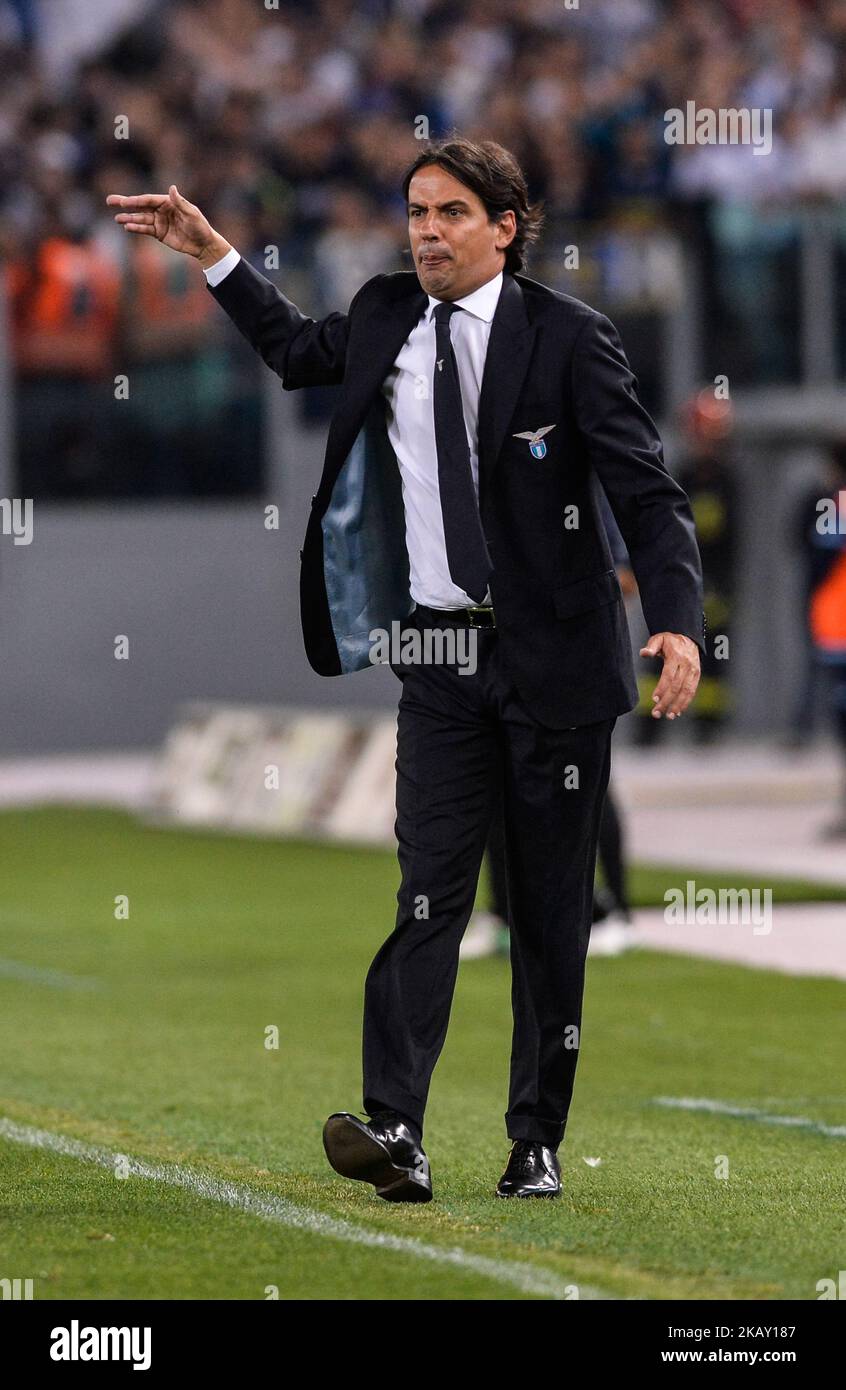 Simone Inzaghi during the Italian Serie A football match between S.S ...