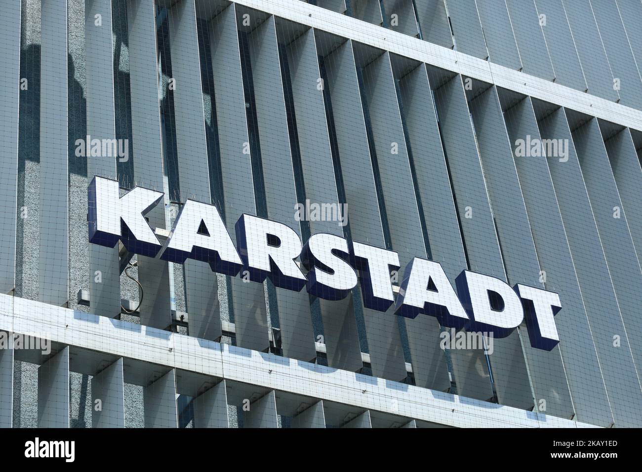 The logo of Karstadt is seen in Munich. (Photo by Alexander Pohl ...