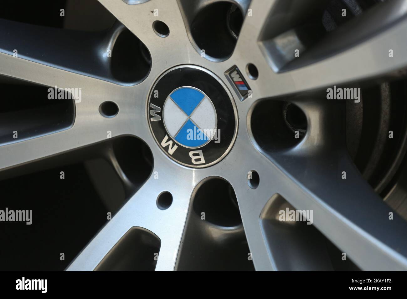 The logo of the German multinational company BMW which currently ...