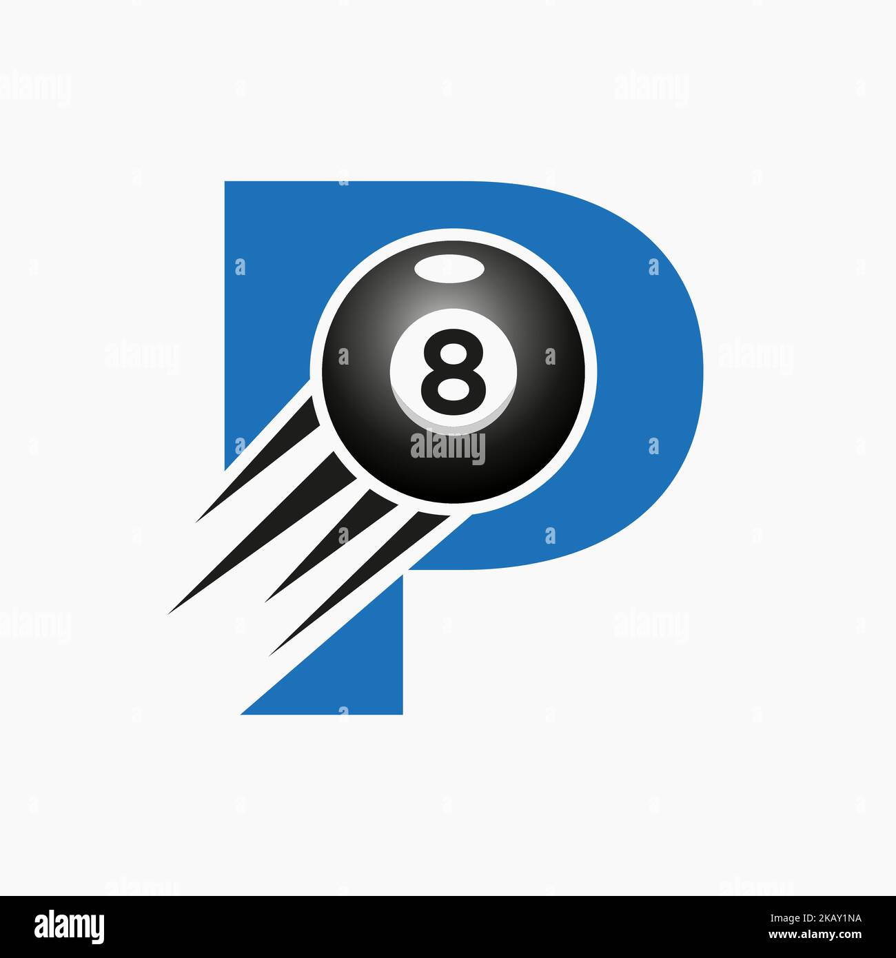 Letter P Billiards or Pool Logo Design For Billiard Room or 8 Ball Pool ...