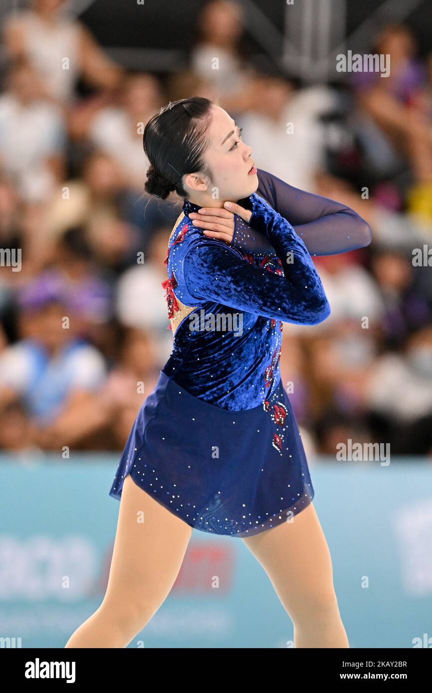 MIKI FUJIKURA, Japan, performing in Senior Women - Short Program at Artistic World Skate Games ...