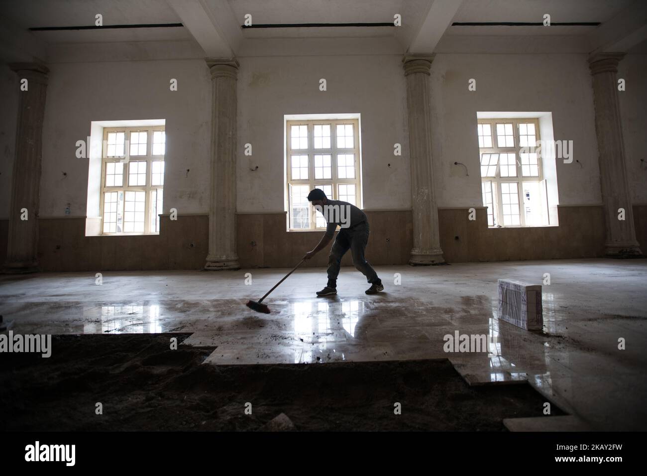 In the Museum of Mosul in Iraq, whose exhibits have been destroyed by ...