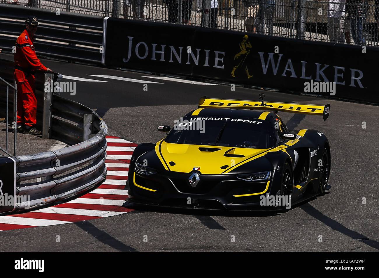 Alain Prost driving a Renault Sport R.S. 01 during the Monaco Formula ...