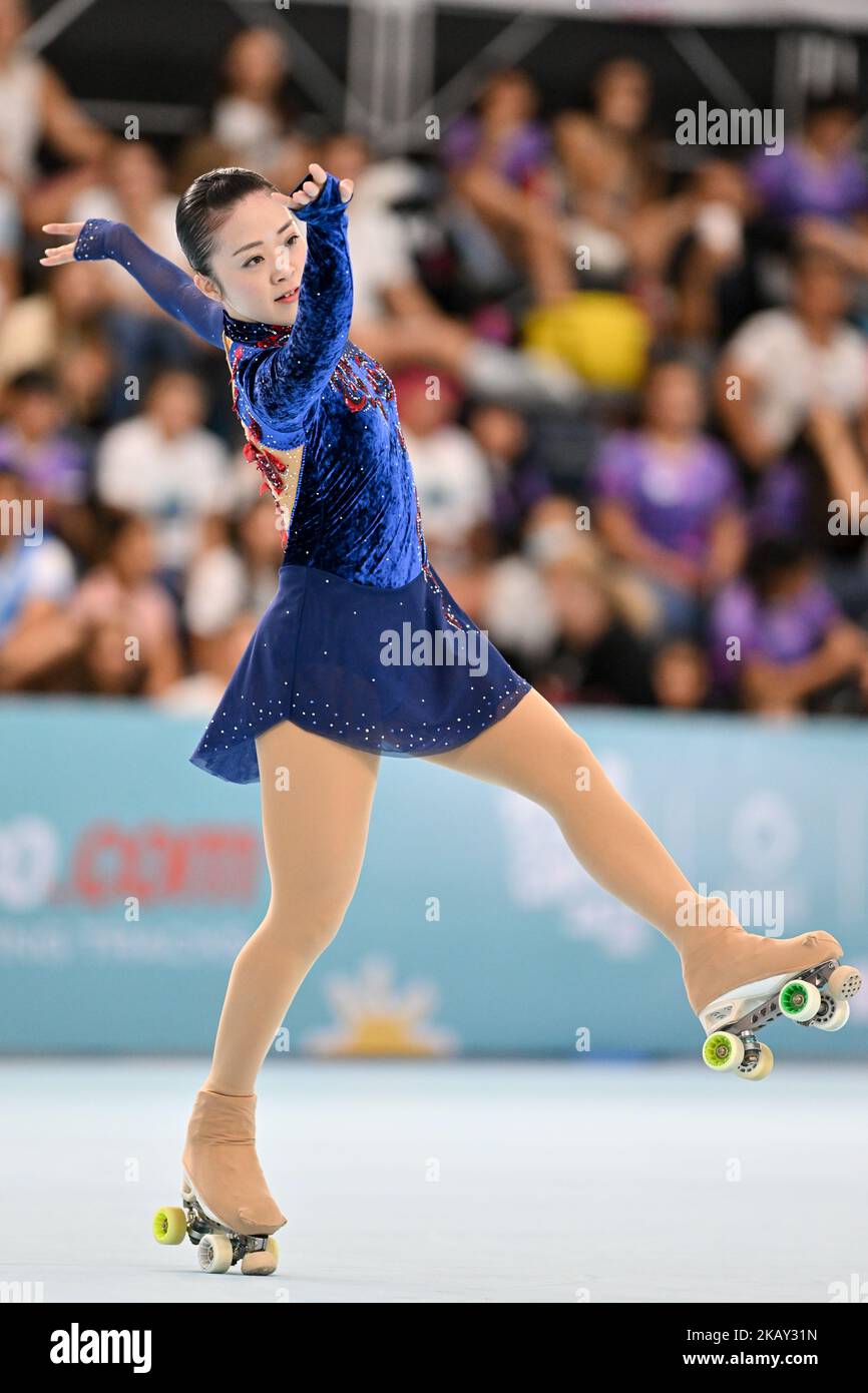 MIKI FUJIKURA, Japan, performing in Senior Women - Short Program at Artistic World Skate Games ...