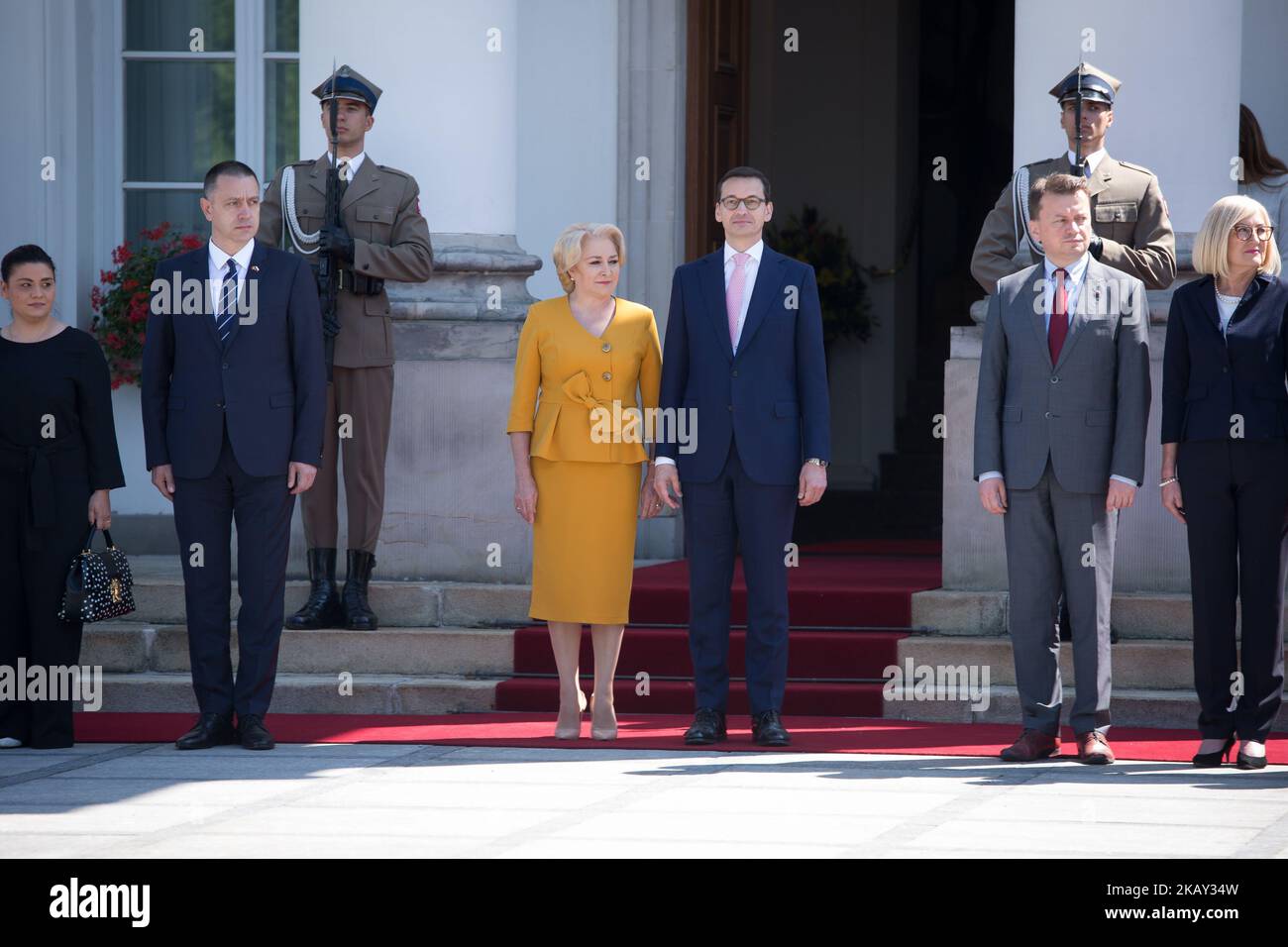 Prime Minister of Romania Viorica Dancila and Prime Minister of Poland ...