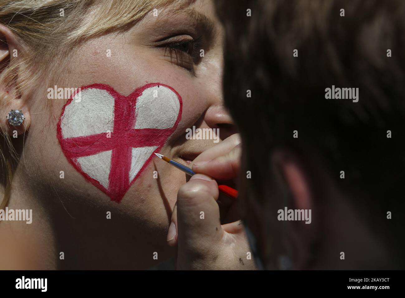 Real Madrid and Liverpool FC fans and supporters entertain at fan zone ...