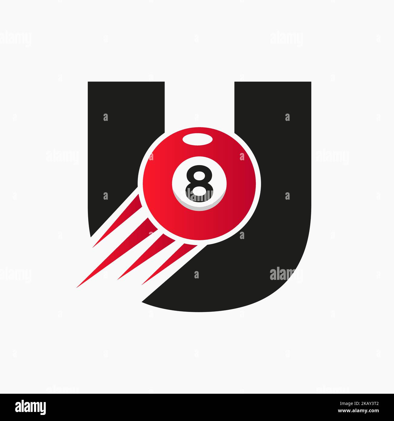 Letter U Billiards or Pool Logo Design For Billiard Room or 8 Ball Pool ...