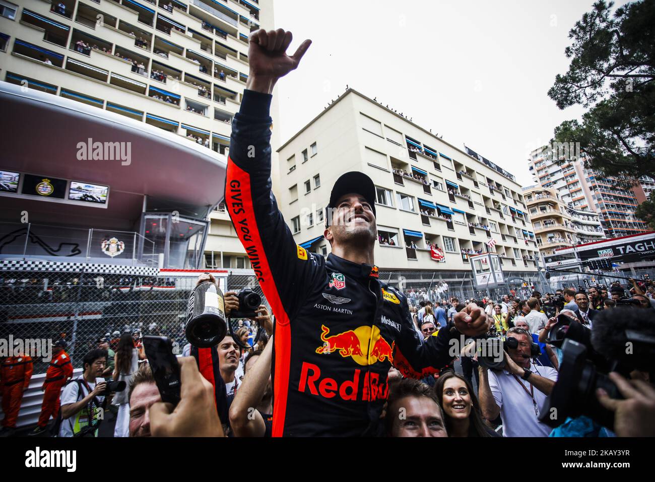 03 Daniel Ricciardo from Australia with Aston Martin Red Bull Tag Heuer ...