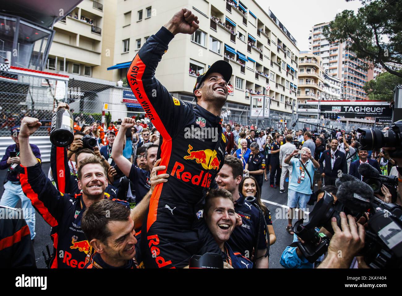 03 Daniel Ricciardo from Australia with Aston Martin Red Bull Tag Heuer ...