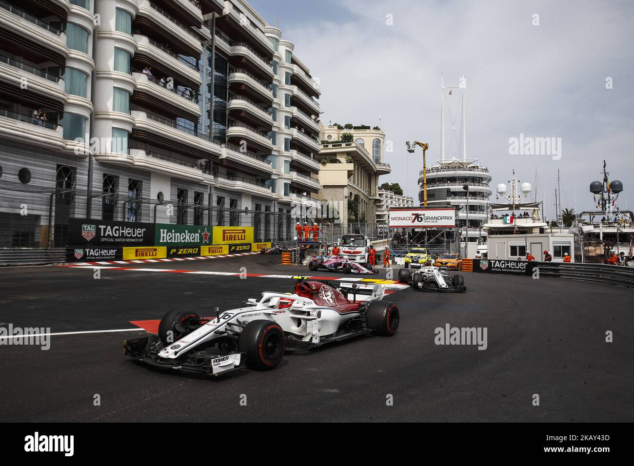 16 Charles Leclerc from Monaco with Alfa Romeo Sauber F1 Team C37 ...