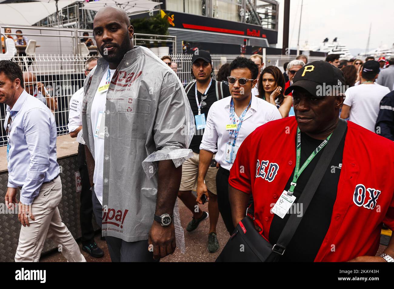 Teddy Riner Olympic Judo player during the Race of Monaco Formula One ...