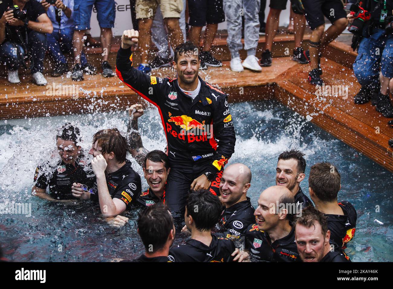03 Daniel Ricciardo from Australia with Aston Martin Red Bull Tag Heuer ...