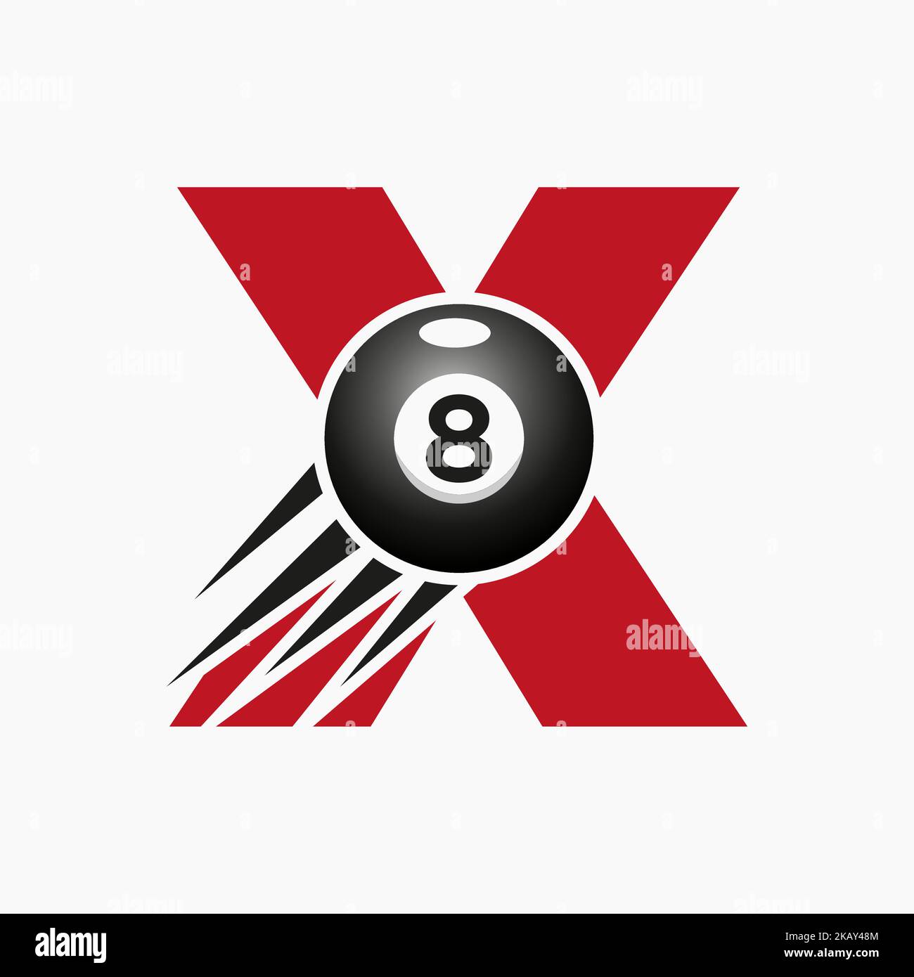 Letter X Billiards or Pool Logo Design For Billiard Room or 8 Ball Pool ...