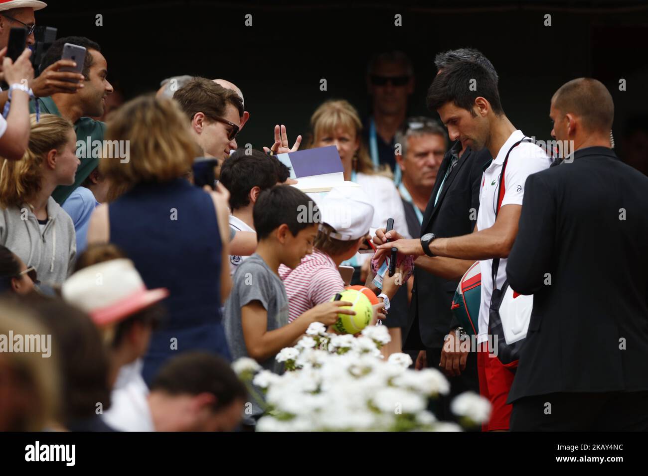 Novak Djokovic attends the Roland Garros tennis tournament 2018, in ...