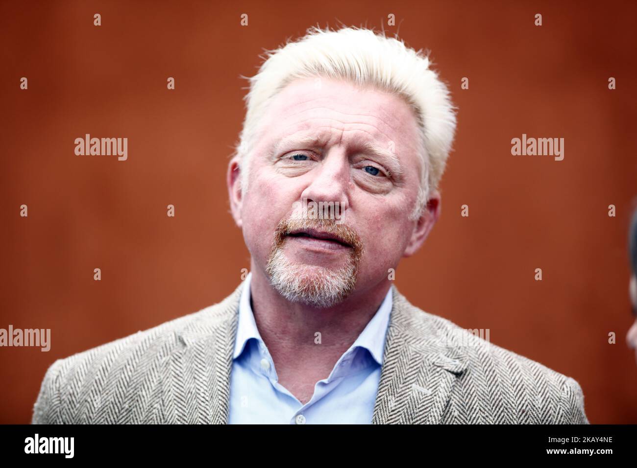 Boris Becker seen in Paris during the tennis Roland Garros tournament ...