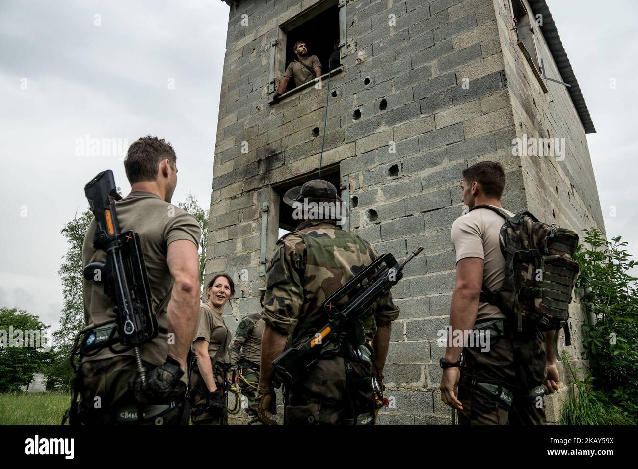 The mountain commando group of the 7th battalion of alpine hunters ...