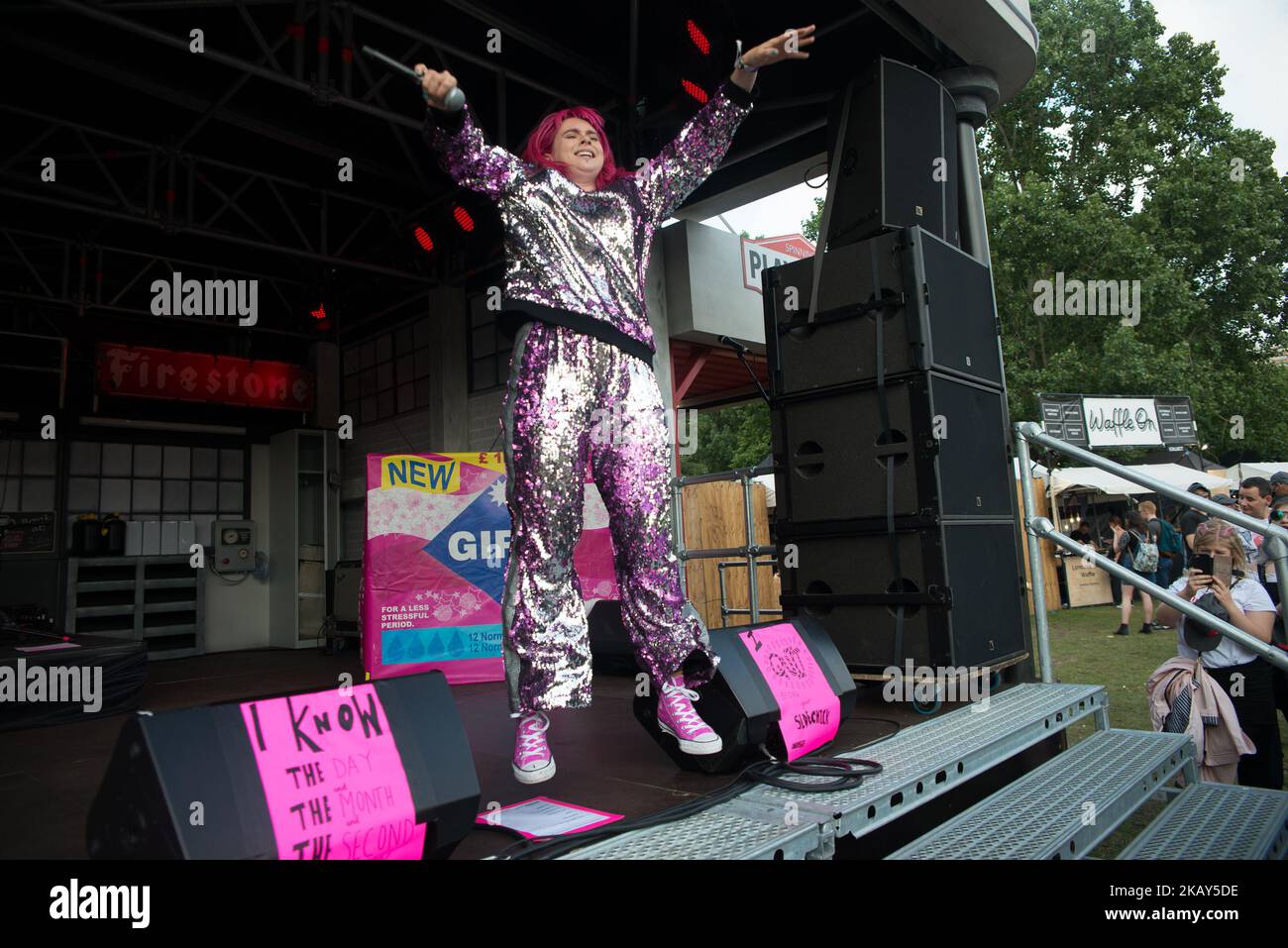 English pop singer Girli performs live at APE Presents festival at ...