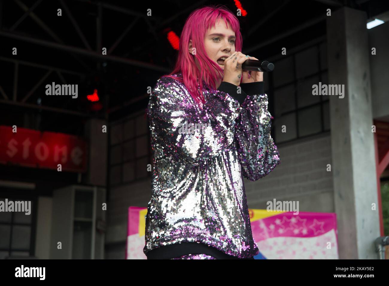 English pop singer Girli performs live at APE Presents festival at ...