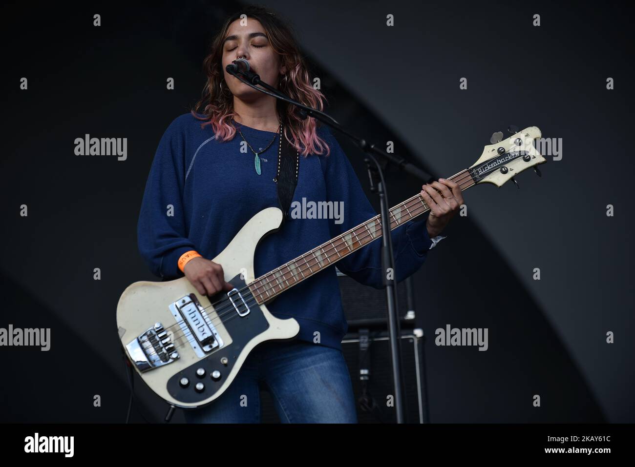 British indie pop band Warpaint perform on stage at APE Presents ...