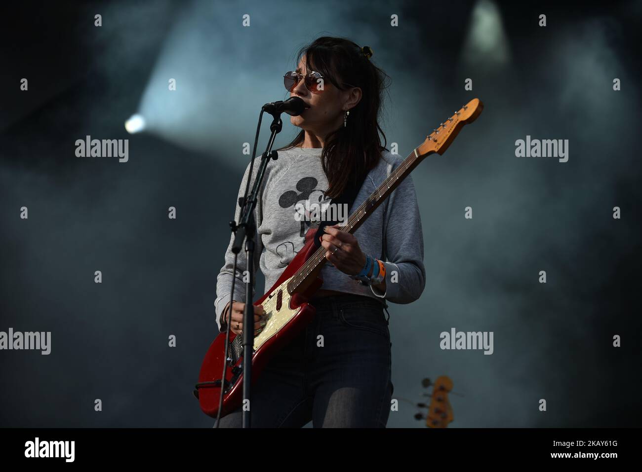 British indie pop band Warpaint perform on stage at APE Presents ...