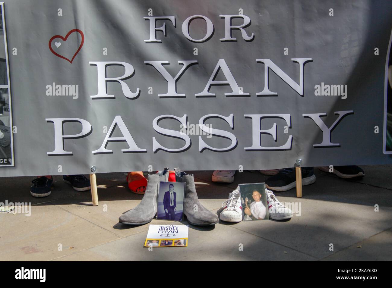 Shoes left out for Knife-Crime Victim Ryan Passey. Friends and Families ...