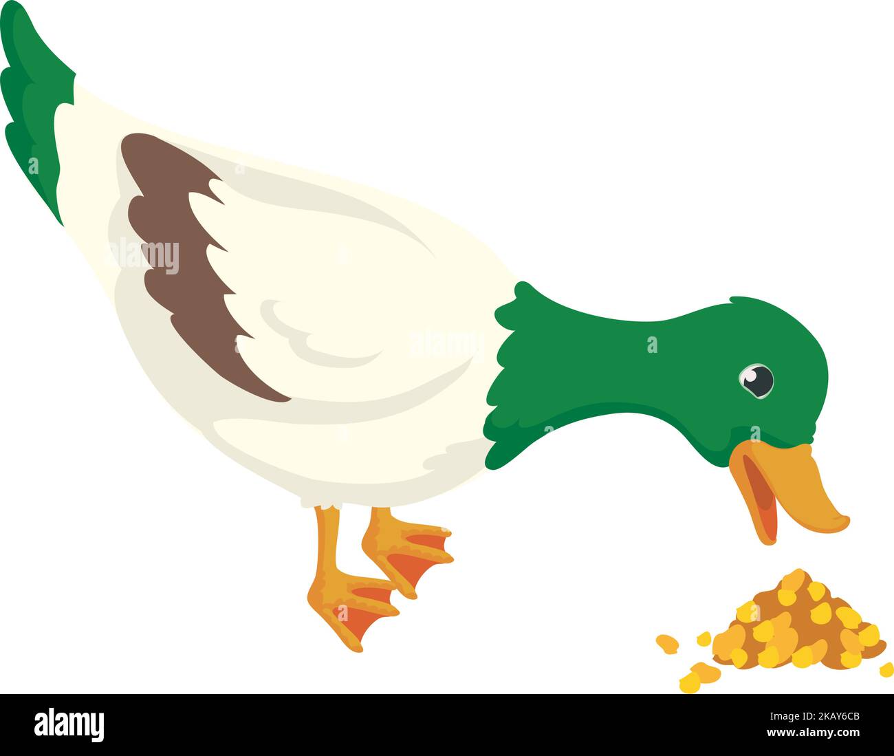 cute duck eating Stock Vector Image & Art - Alamy