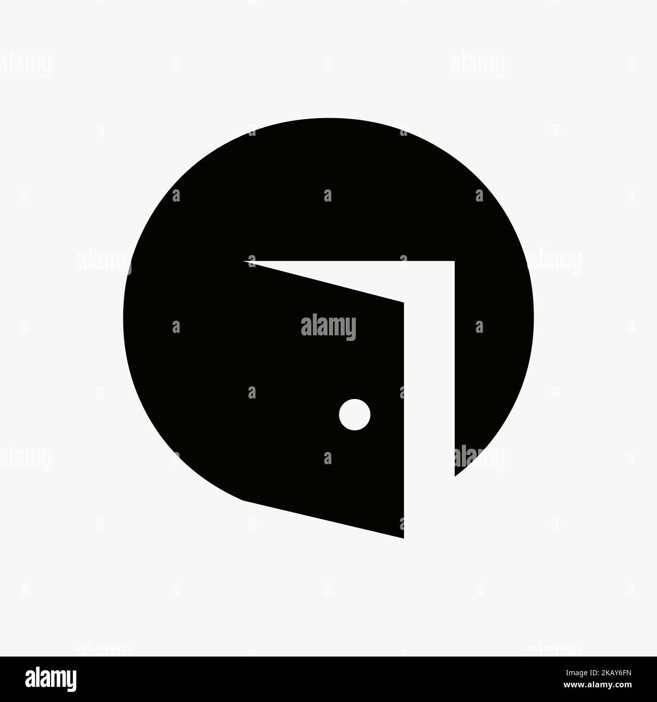 Letter O Door Logo Design Combined With Minimal Open Door Icon Vector ...