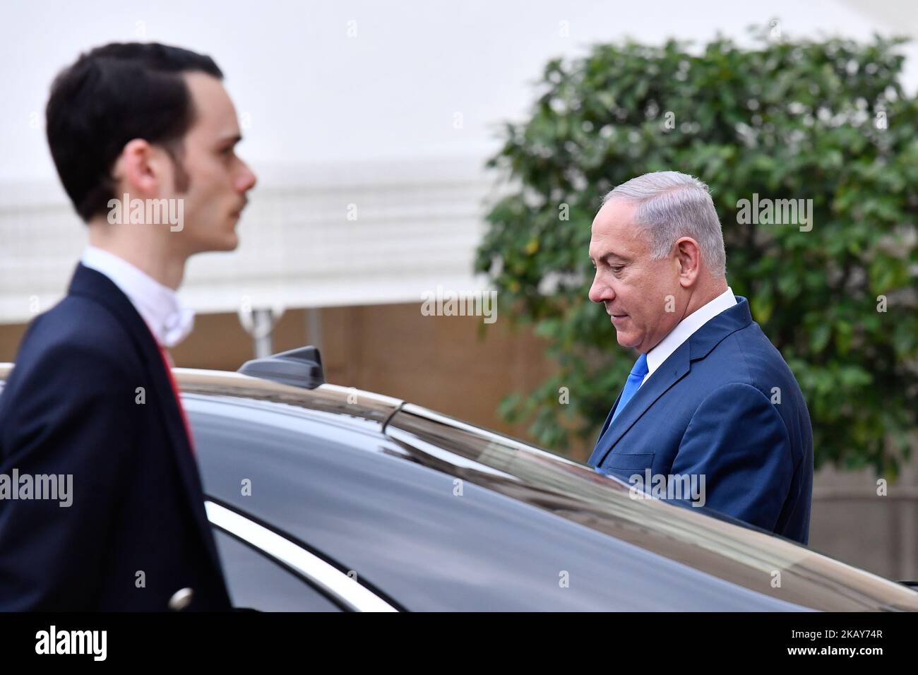 The French President, emmanuel macron received for a meeting the prime ...