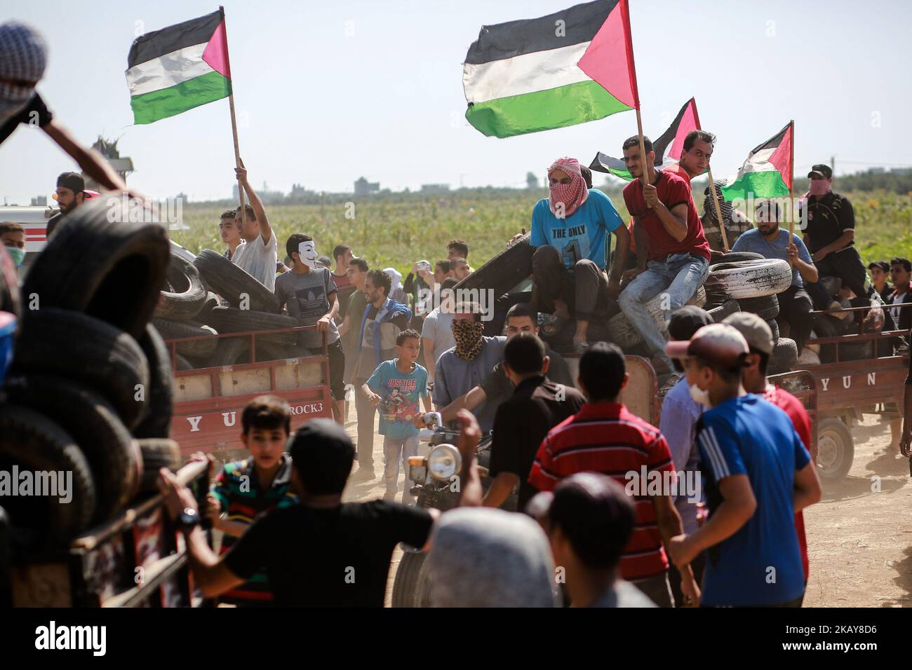 Palestinian demonstrators during a protest marking al-Quds Day ...