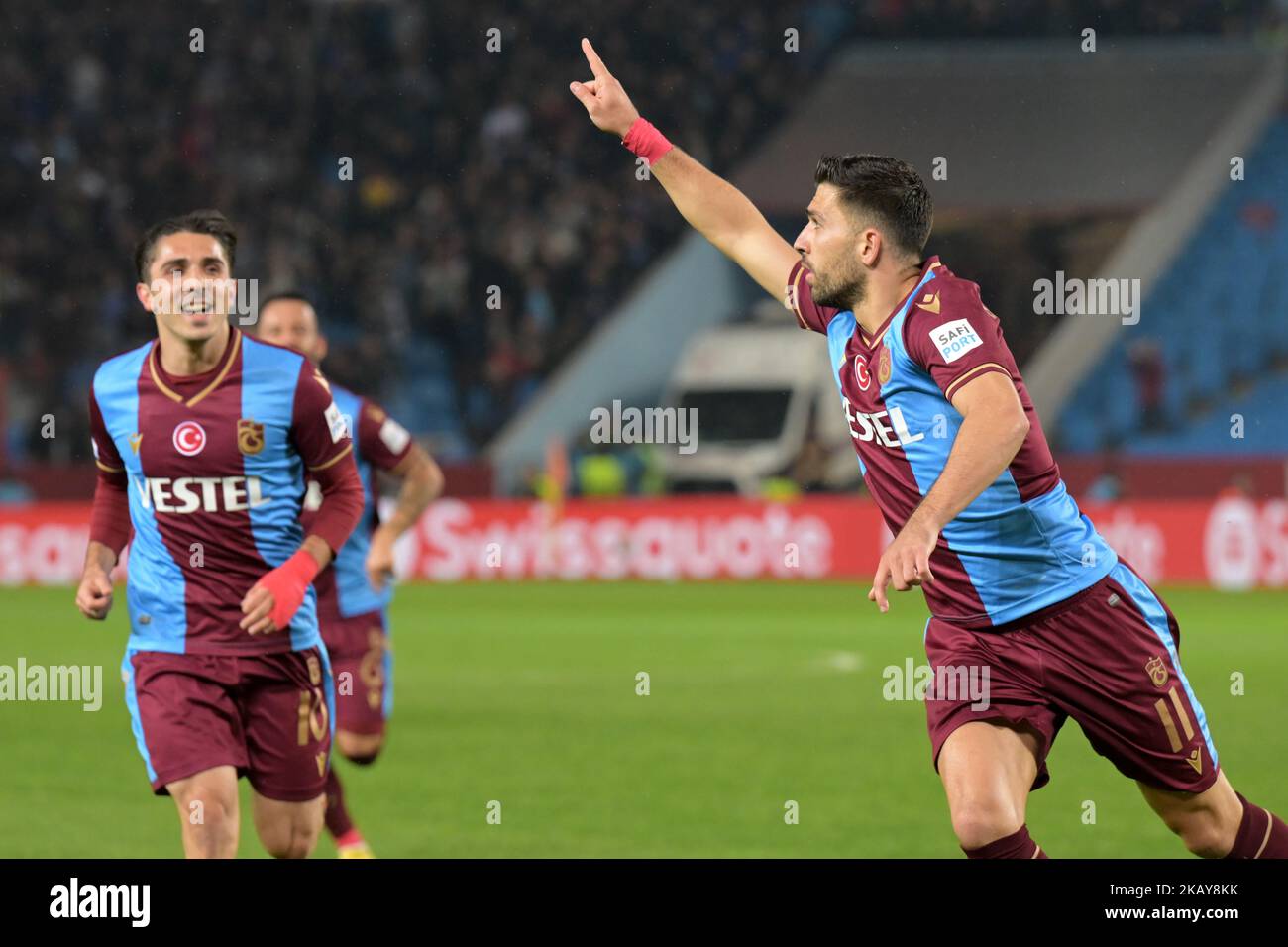TRABZON - Anastasios Bakasetas of Trabzonspor AS celebrates his goal ...