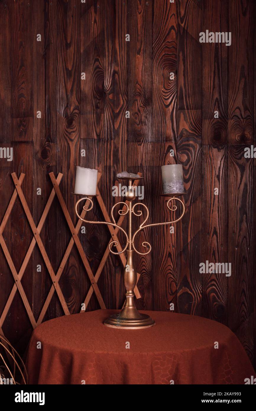Candlestick old style candle hi-res stock photography and images - Alamy