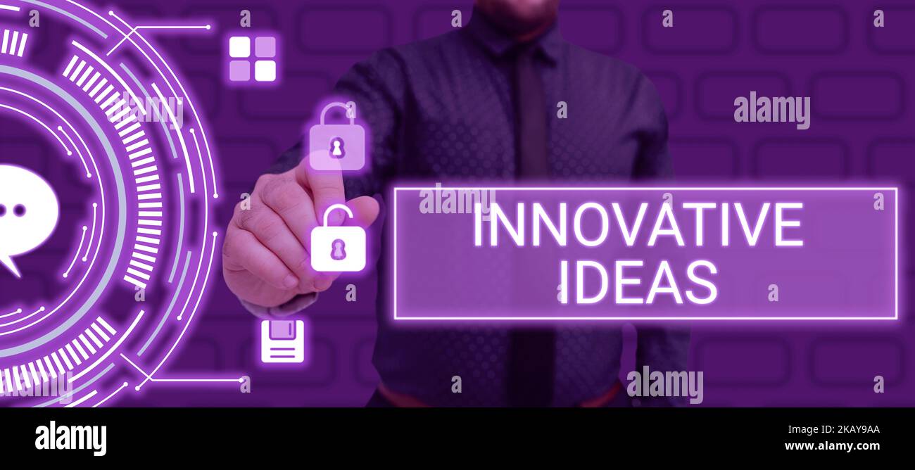 Inspiration showing sign Innovative Ideas. Internet Concept concepts ...