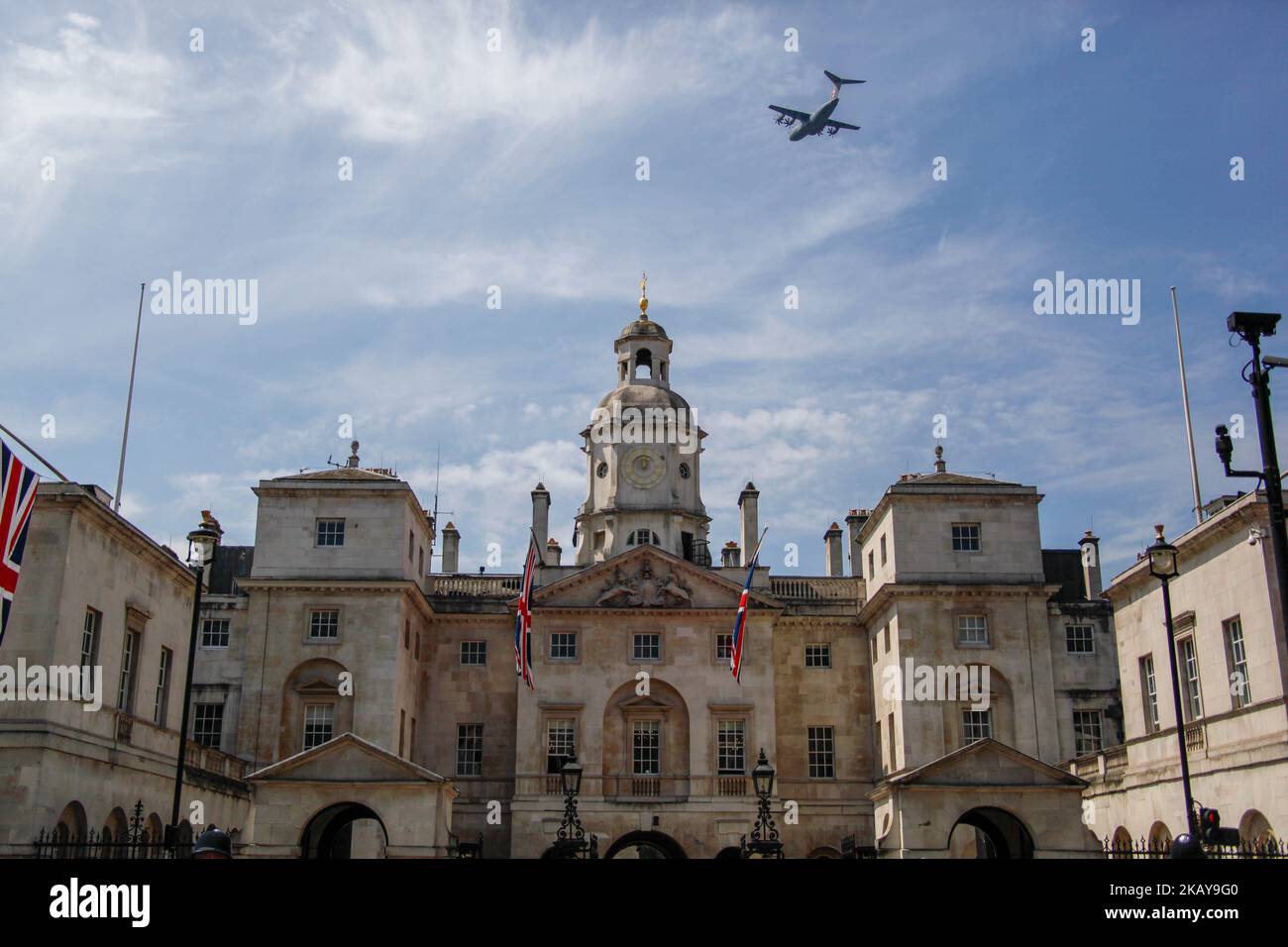 The RAF Flypast at the Trooping of the Colour by Horse Guards during ...