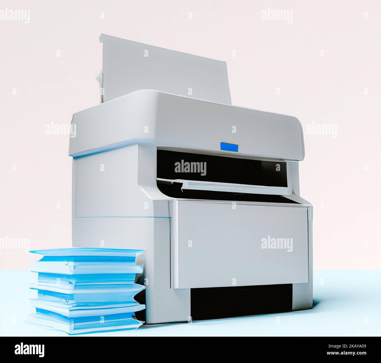 A 3D illustration of a printer machine Stock Photo - Alamy
