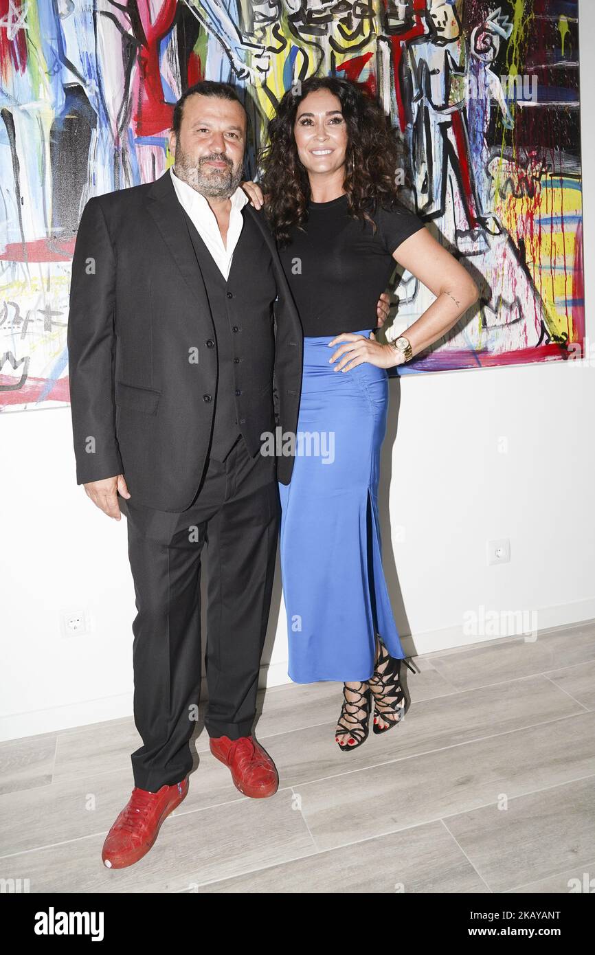 Vicky MartÃ­n Berrocal and Domingo Zapata during the inauguration of ...