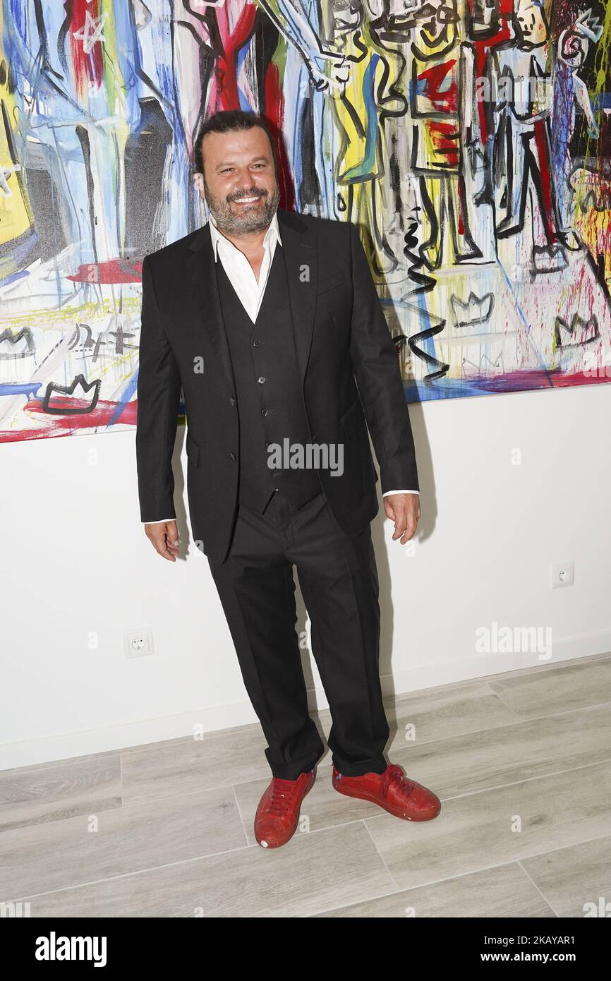 The artist Domingo Zapata during the inauguration of the exhibition ...