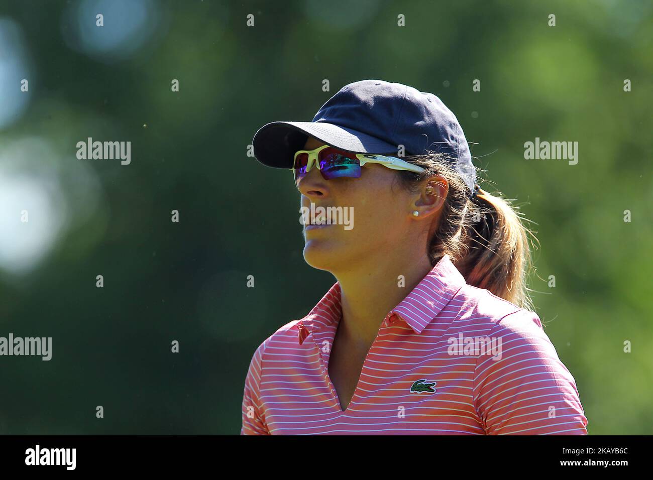 Celine Herbin of Avranches, France walks to the 8th tee during the ...